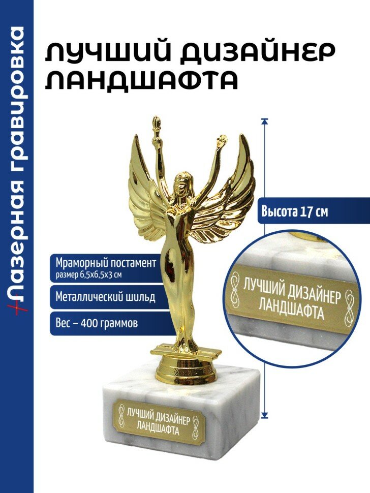 Статуэтка награда Жен. "Лучший дизайнер ландшафта" (17 см)