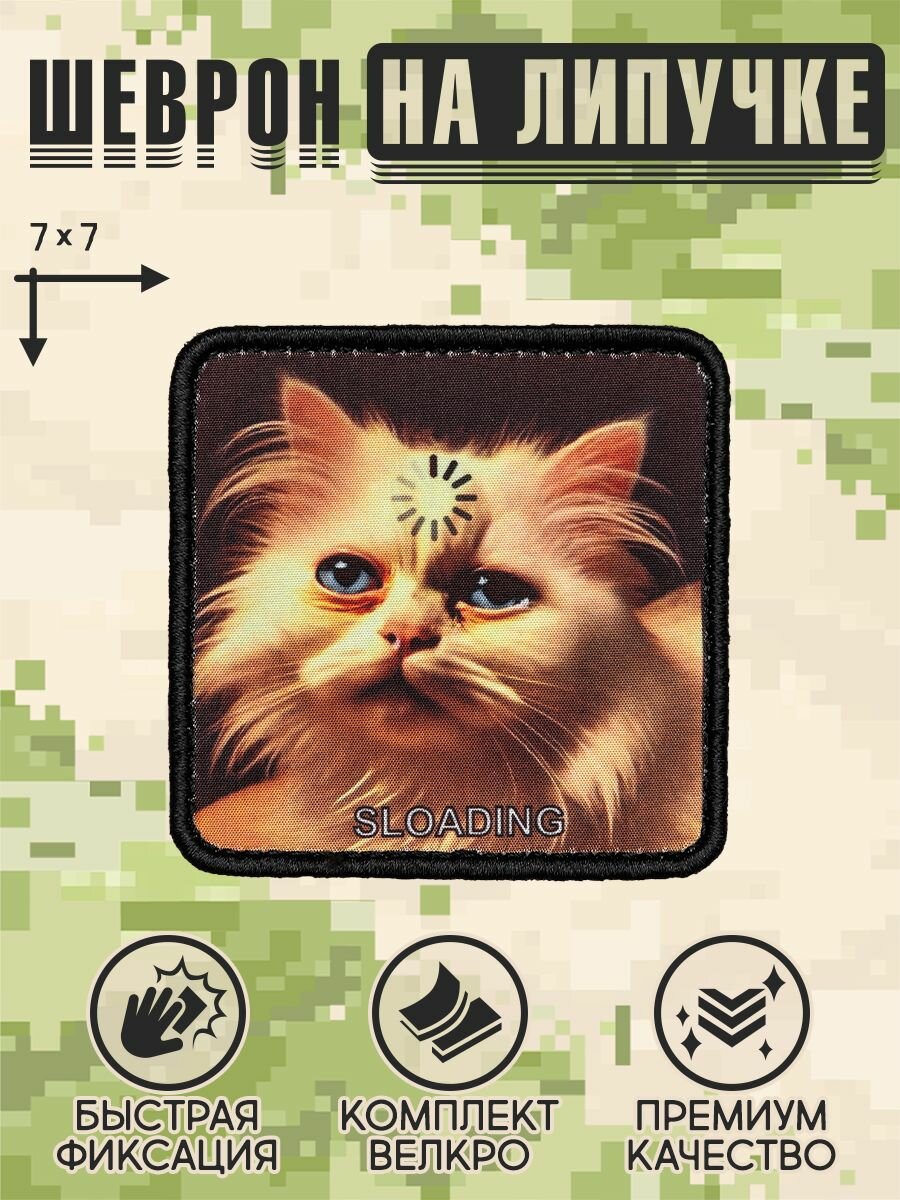 Shevrons Нашивка на одежду, патч, шеврон на липучке "Sloading" 7х7 см