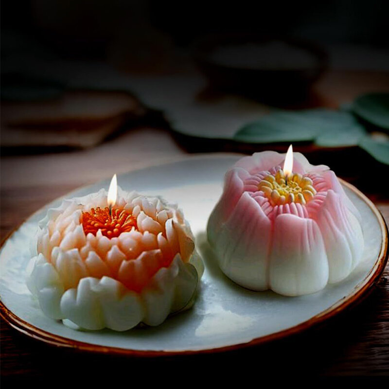 Yi Xiaoсиликоновая форма для свечей цветы, Роза, Лотос, Гибискус, Пион