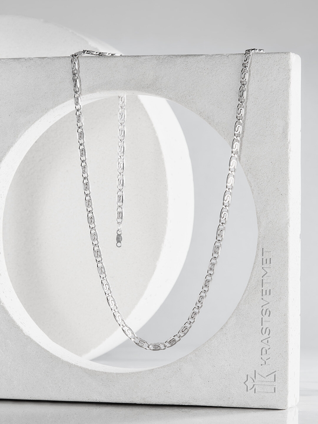 Цепь серебро, 925 проба, родирование