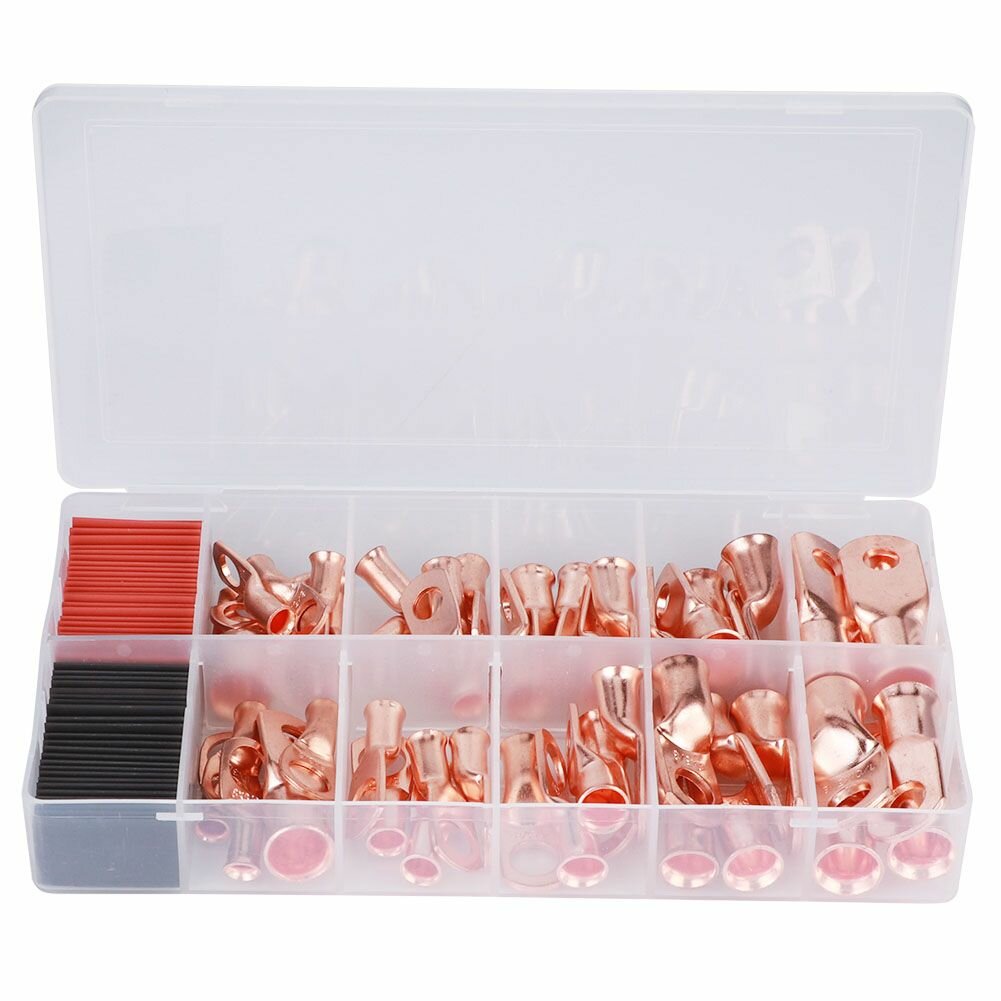 Набор кабельных гильз из латуни 100 шт. для автомобильных приложений, теплосжимающие трубки 12x30 мм