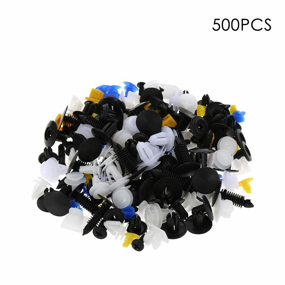 Кузовные пластиковые заклепки-фиксаторы для обшивки, 20 штук, черные