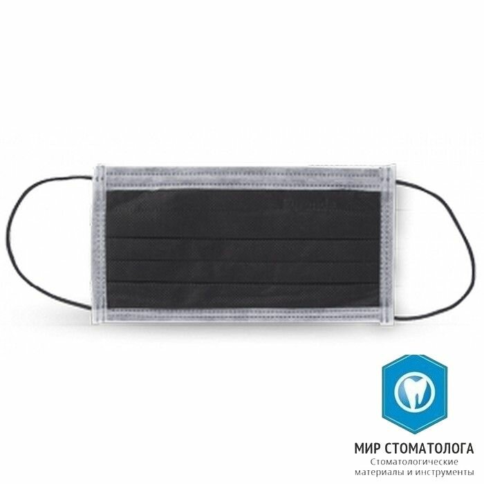 Маски EURONDA трехслойные черный