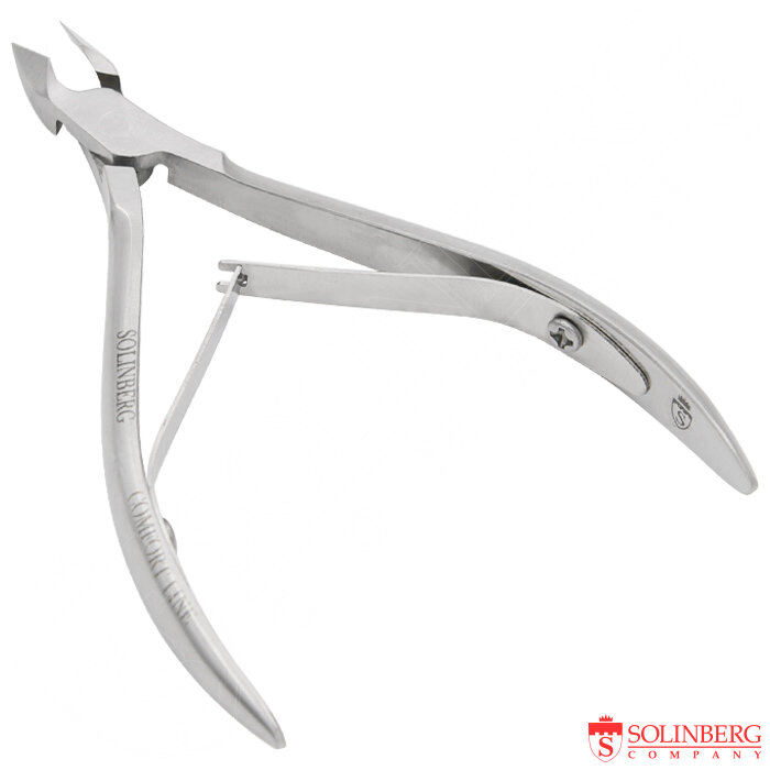 Кусачки маникюрные Solinberg 302 "Comfort Line", матовые, двойная пружина, лезвия 8мм.