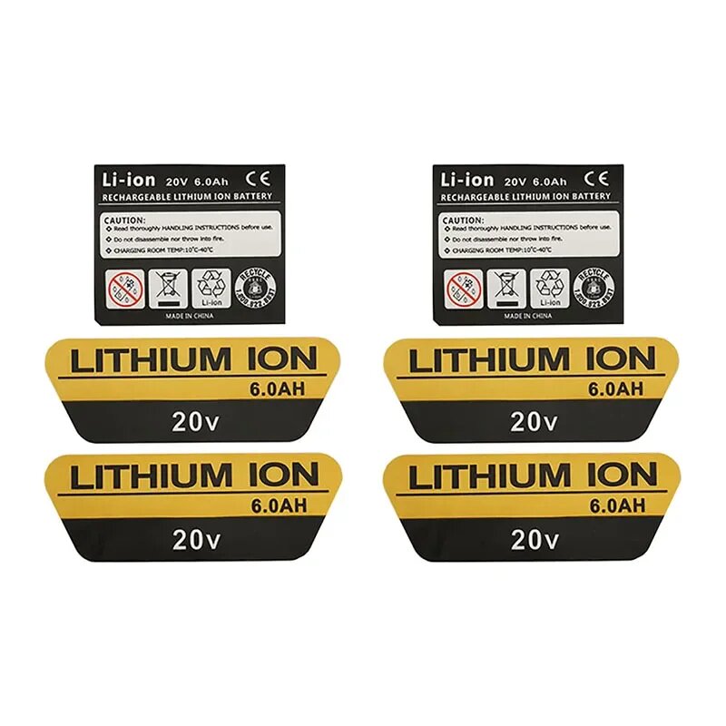 Наклейки на аккумулятор DeWalt 20V 6.0Ah Li-ion