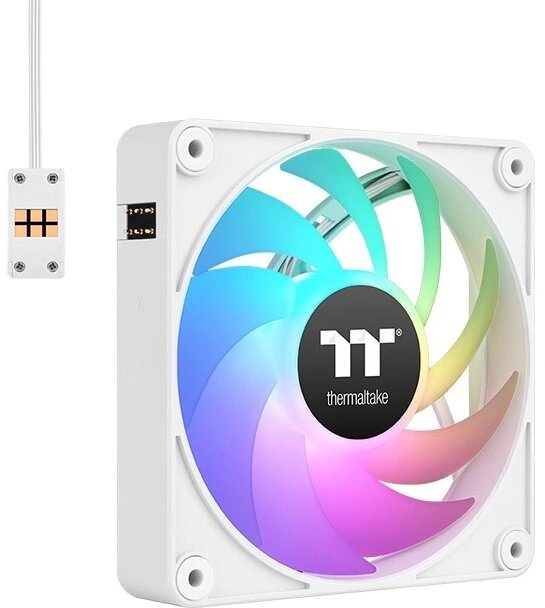 Вентилятор для корпуса Thermaltake CT120 EX Sync ARGB 120х120x25 белый 4-pin 28.5дБ (упак:3шт) (CL-F190-PL12SW-A) Ret