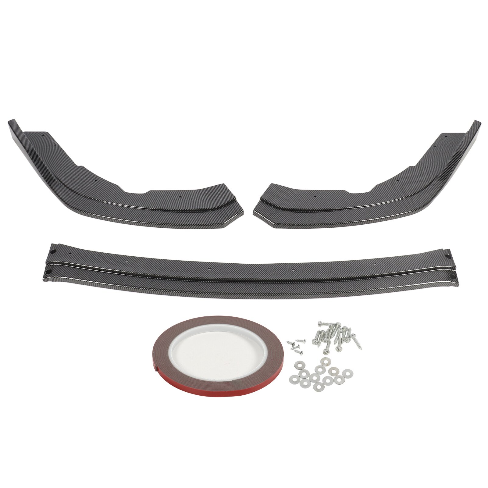 Спойлер губ переднего бампера 3 сегмента типа автомобильный бампер.