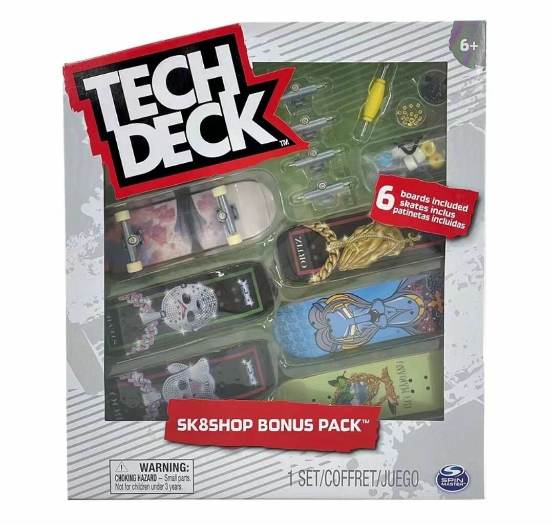 Tech Deck Pro Fingerboard, набор из 6 (с аксессуарами) Подарок для детей