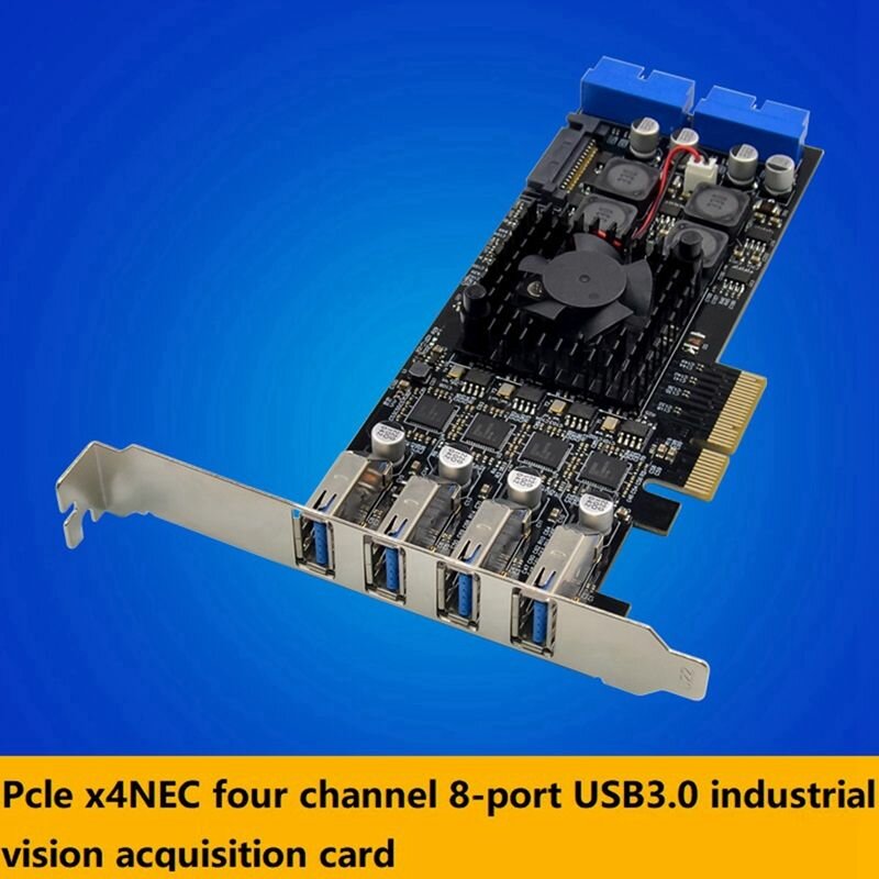 1Set PCI-E X4 ST676 NEC720202 Card Четырехканальная 8-Портовая USB3.0 SATA Высокоскоростная Карта Преобразования