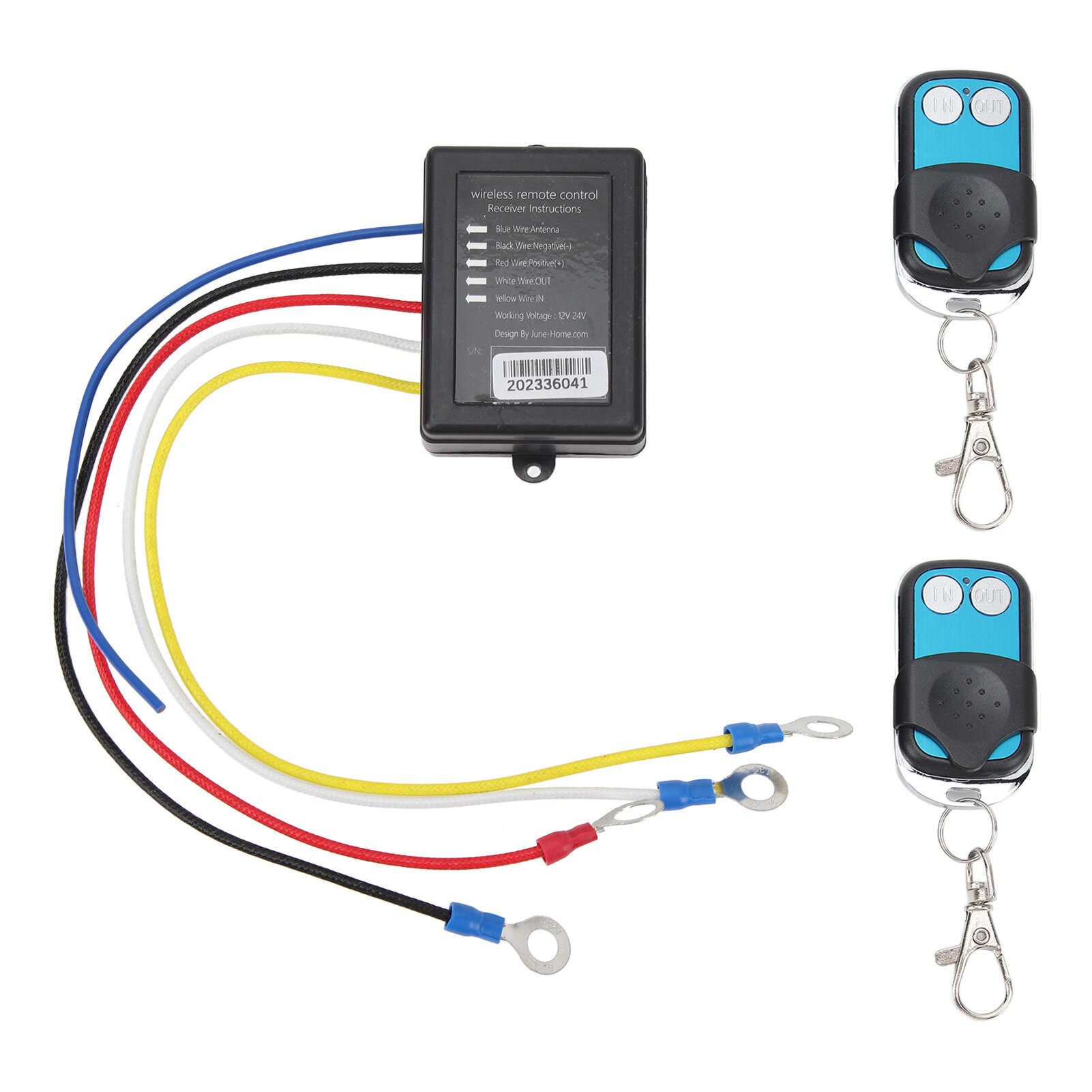 Беспроводной пульт дистанционного управления лебедкой 434 МГц, DC12V 24V, радиус действия 50 футов, универсальный, подходит для грузовиков, квадроциклов и внедорожников.