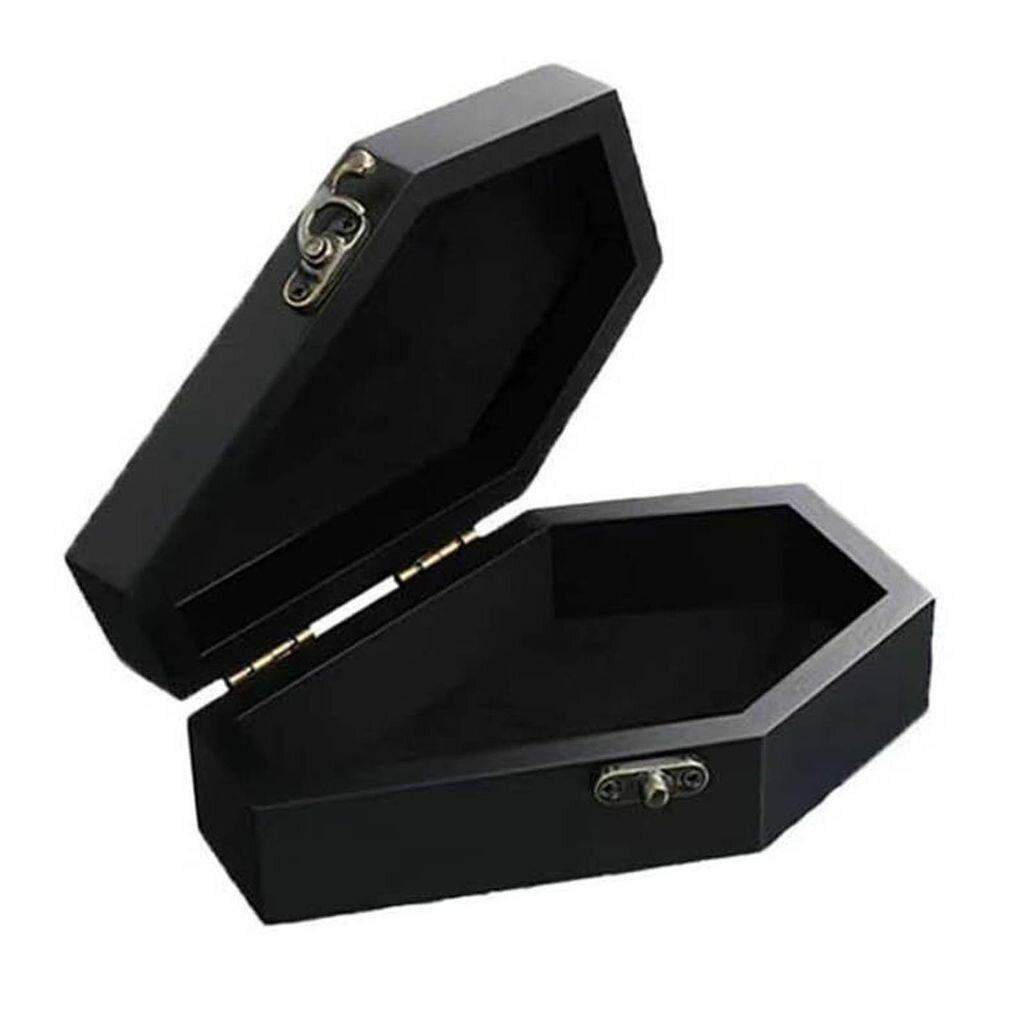 Шкатулка для хранения ювелирных изделий в форме гроба, Браслеты, серьги, ожерелье, Деревянный органайзер