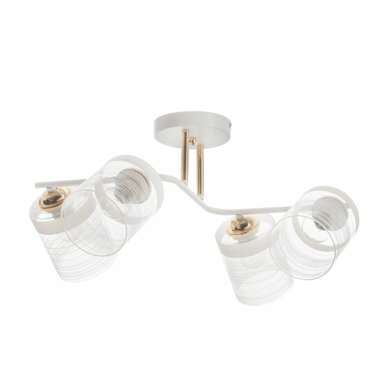 Люстра потолочная "Андо" 4хЕ27 40Вт бело-золотой 50х39х26 см