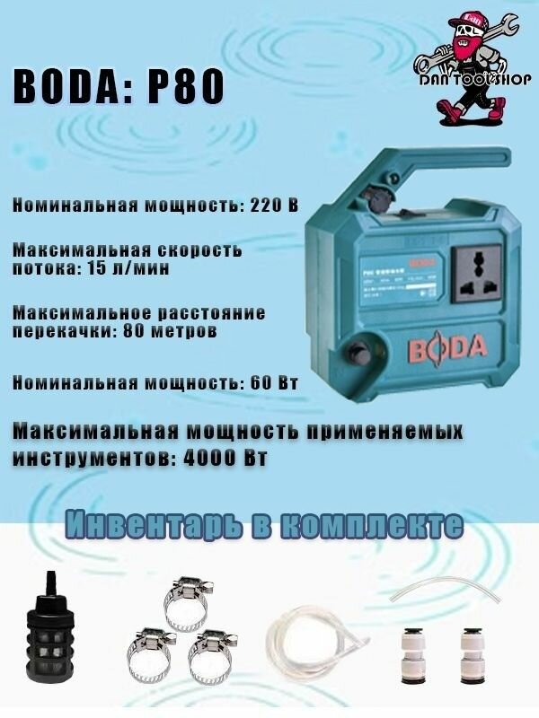 Насос для алмазного бурения с регулировкой и синхронным пуском, BODA, P80