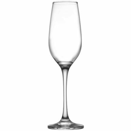 Бокал-флюте "Амбер", бокал - 6 шт. 210 мл, H - 23 см, D - 4.3 см.