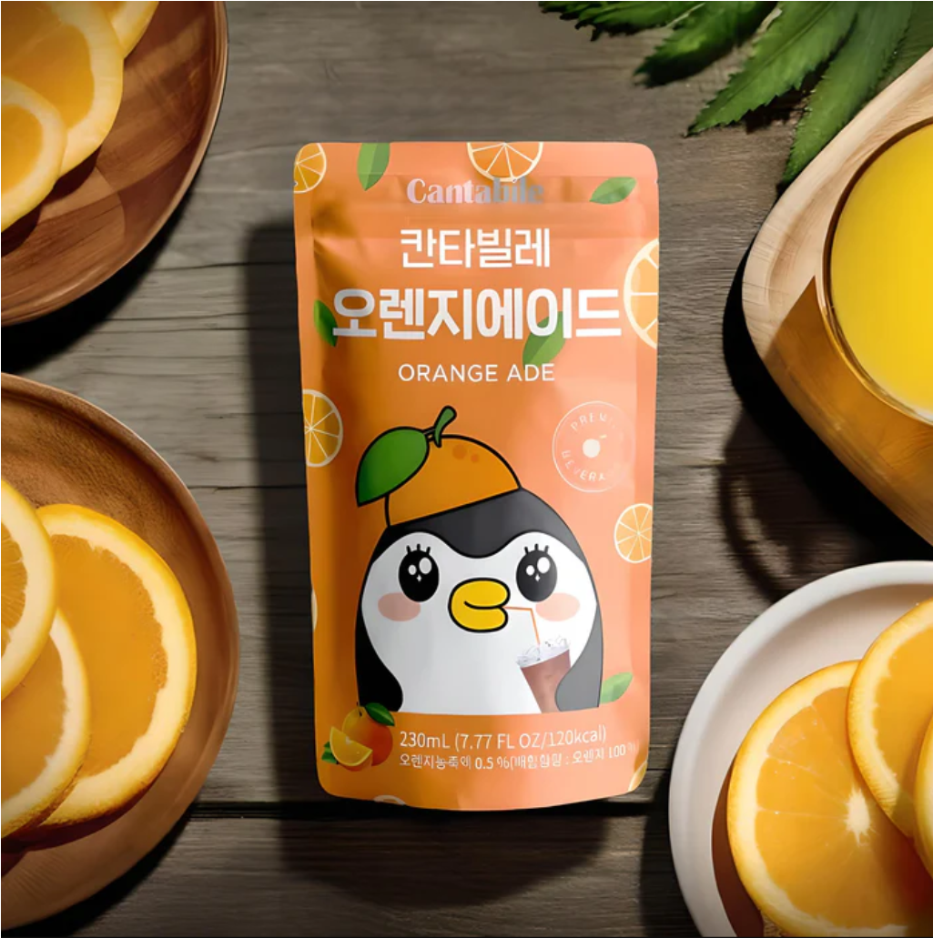 Напиток "Cantabile" со вкусом сочного апельсина 230 мл, Южная Корея