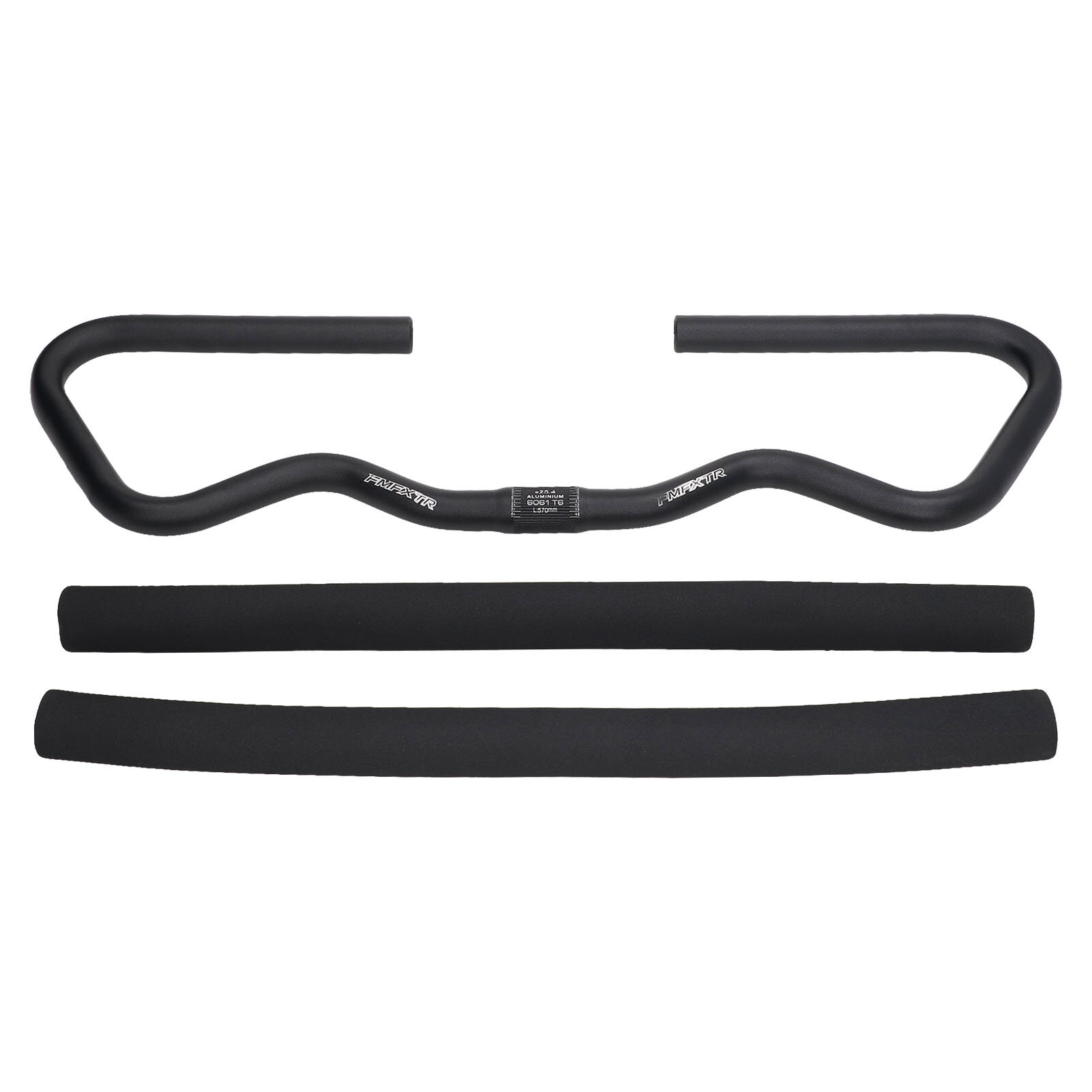 Руль-бабочка 25,4 мм из алюминиевого сплава с мягкой накладкой, удобный для горных и шоссейных велосипедов.