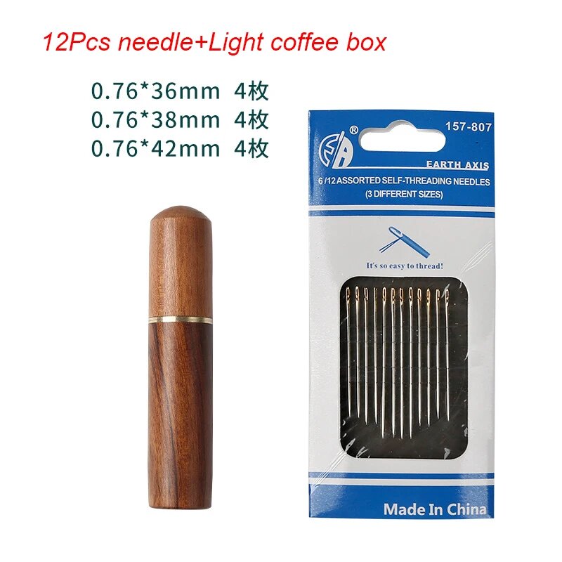 Швейные иглы для рукоделия из нержавеющей стали 6/12 шт. 12PCS Needle Box01