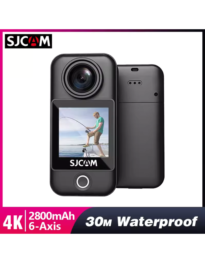 SJCAM C300 Pocket черное,4K Водонепроницаемая спортивная камера, портативная и защищенная от встряхивания 1000 mAh