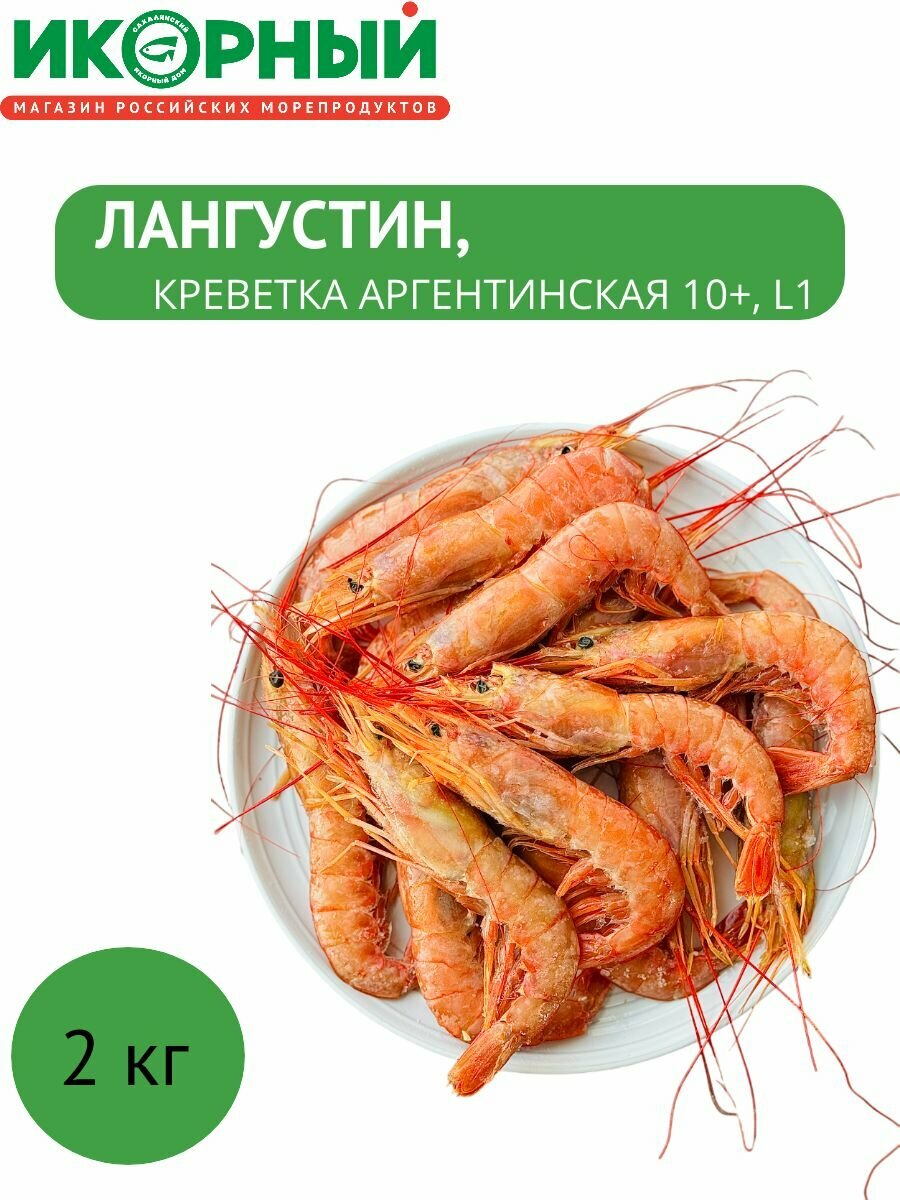Креветка аргентинская (Лангустин) 10+, L1, свежемороженая, 2 кг