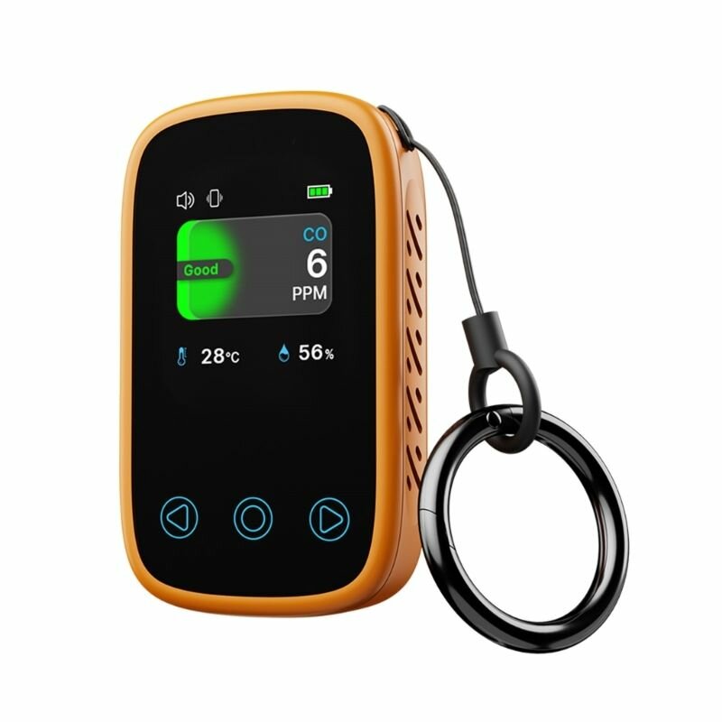(1 шт.) Мини-электрохимический датчик угарного газа с сенсорным экраном ZN-PV19CO Оранжевый