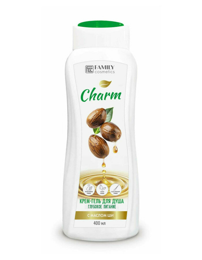 Family Cosmetics Charm - Глубокое Питание Крем-гель для душа "с маслом ши" 400 мл.