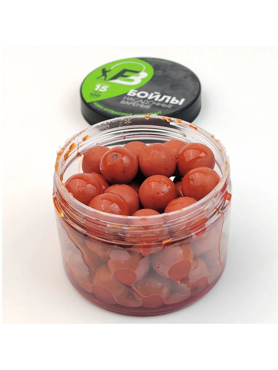 Бойлы варёные насадочные в дипе: 15 мм Mandarin
