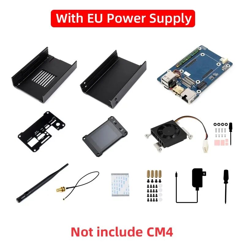 NAS корпус для Raspberry Pi CM4 с EU блоком питания
