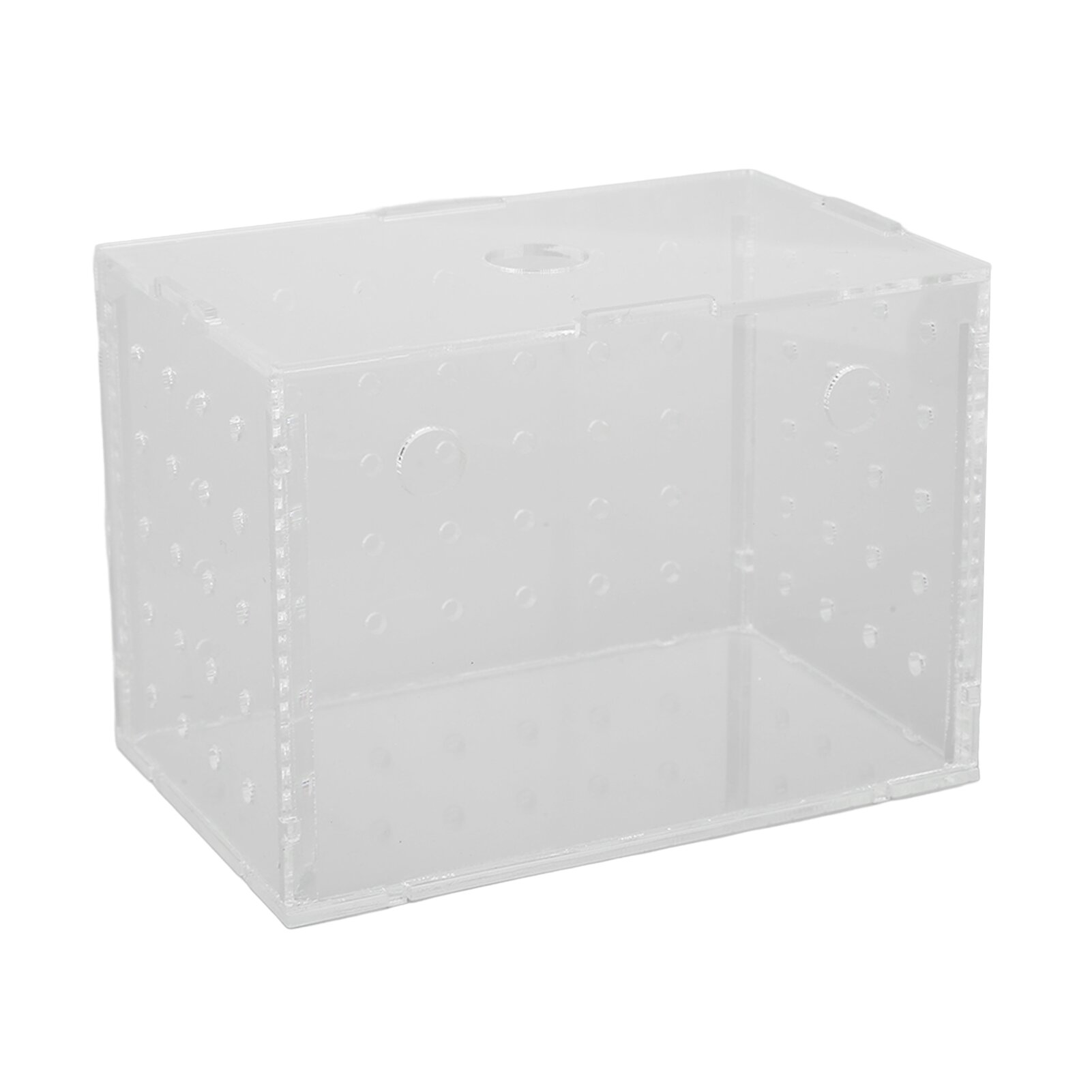 Коробка для разведения рыб, акриловый инкубатор с высокой прозрачностью, резервуар для инкубации с присоской для маленьких рыб, креветок, рыб-клоунов, 9x6x7 см/3,5x2,4x2,8 дюйма