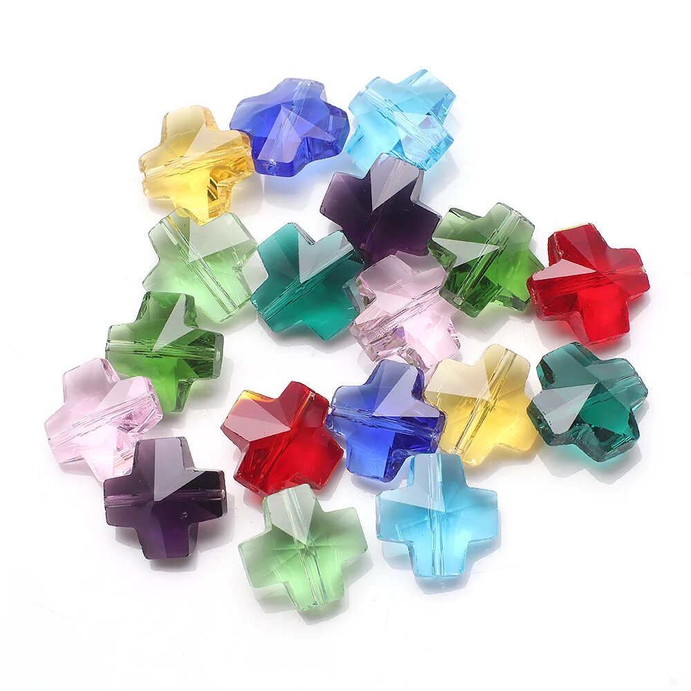 Хрустальные подвески-кресты YUANZHIRUN, 20 шт.