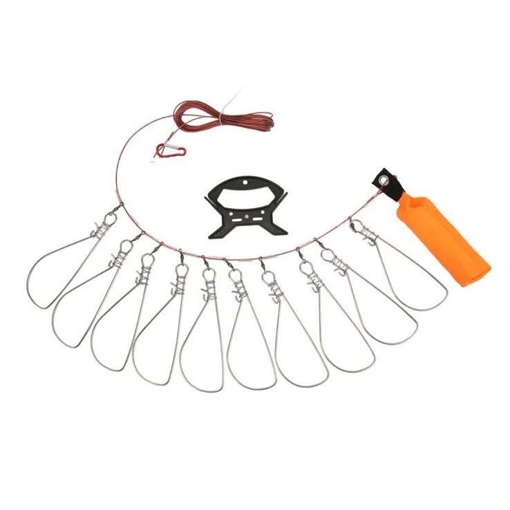 Кукан рыболовный на 10 карабинов в сумке