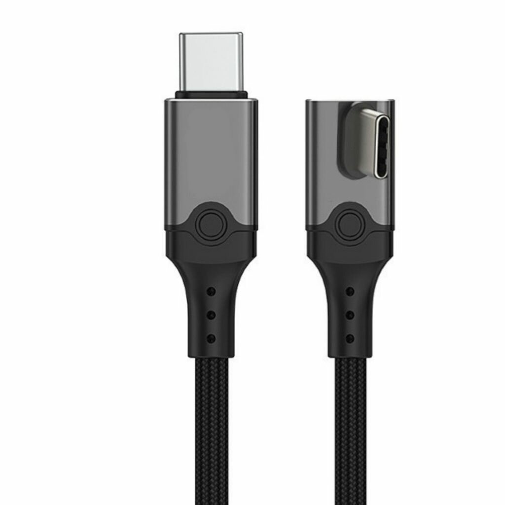 Длинный USB 5.0 кабель зарядки 240W быстрая передача 80Gbps Type C прямая средний изгиб длина 30см до 1.5м, 0.3m