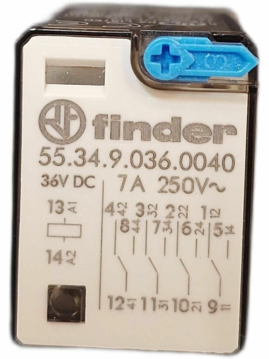 55.34.9.036.0040 553490360040 Промежуточное реле; 4 перекидных контакта 7А ( 110В DC)