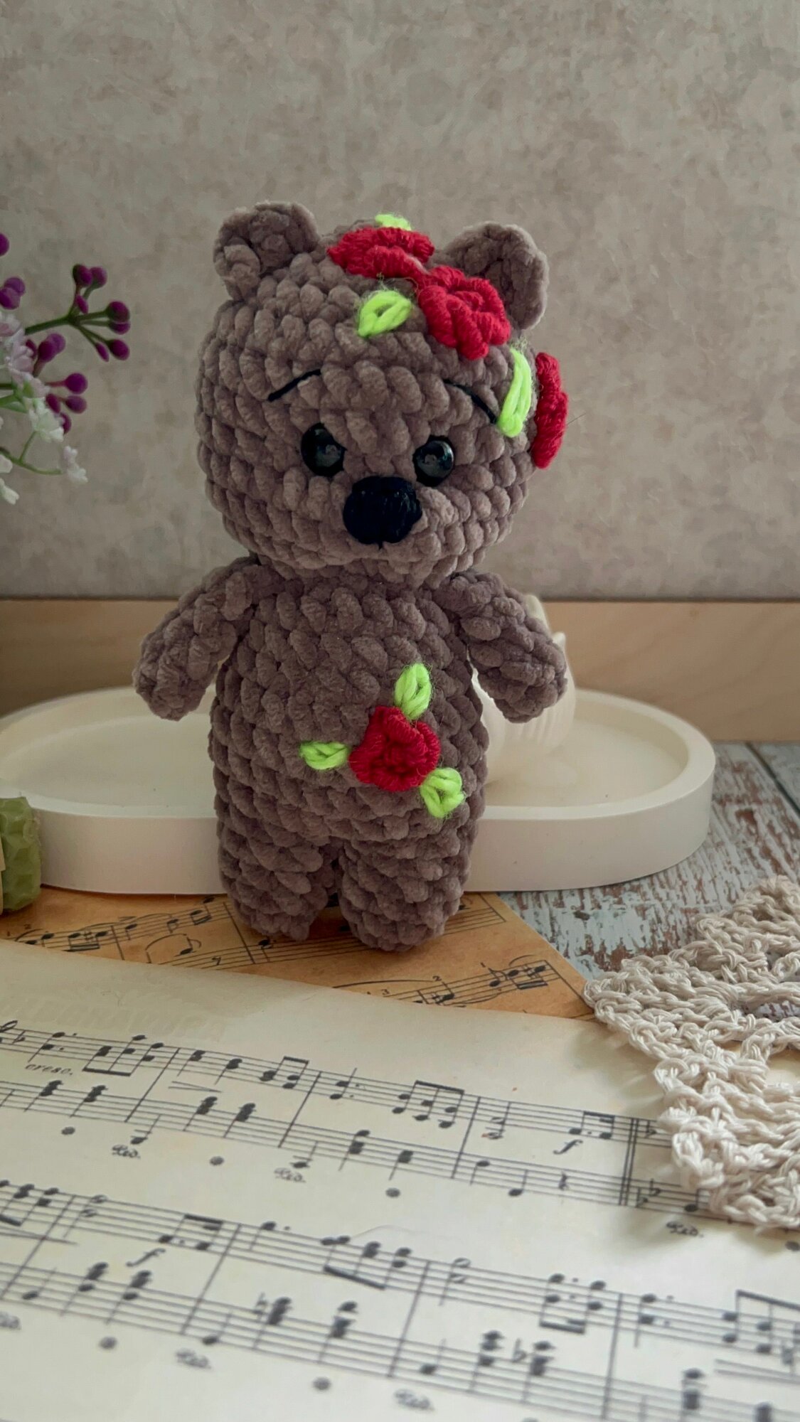 Плюшевый мишка. Вязаная игрушка