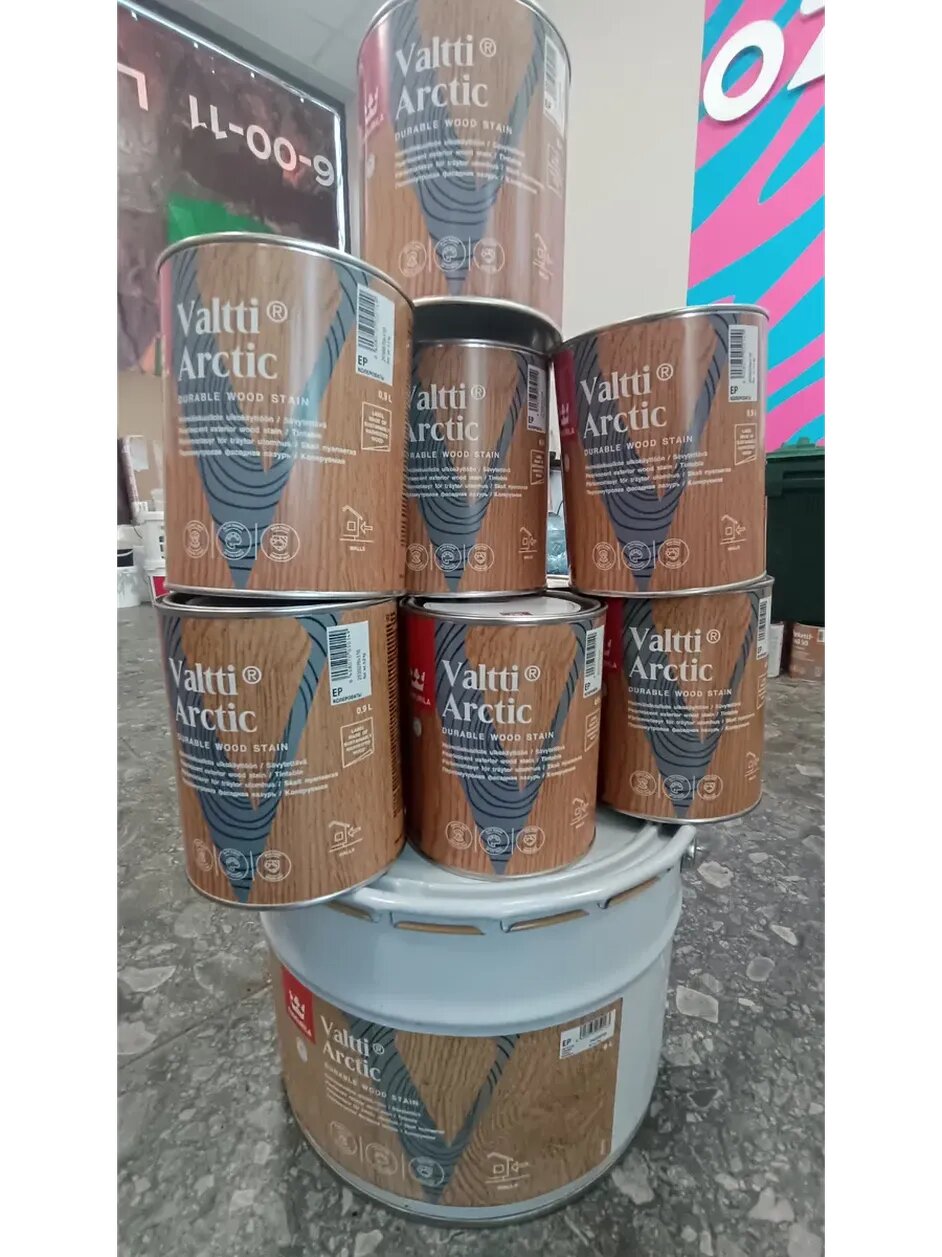 Водоразбавляемая перламутровая лазурь Tikkurila Valtti Arctic