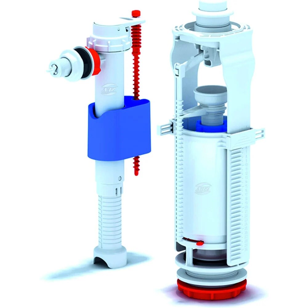 АНИ Пласт Арматура д/бачка набор б/под бел кноп 1реж универ WC8010 023-1949