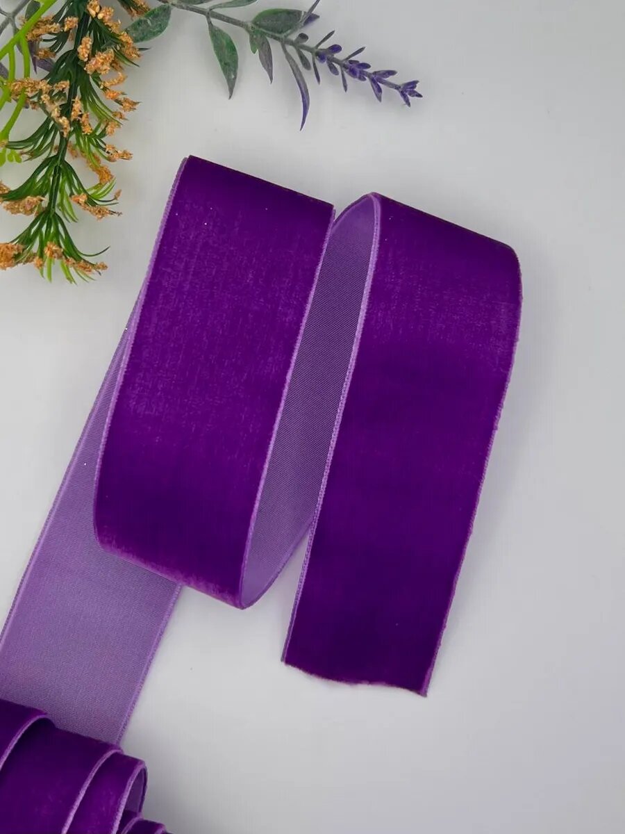 Бархатная лента Premium 3,8см (3м)