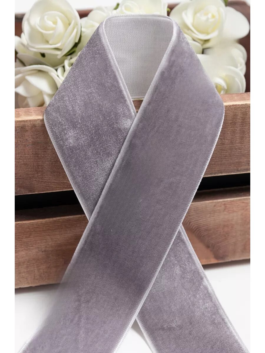 Бархатная лента Premium 3,8см (3м)