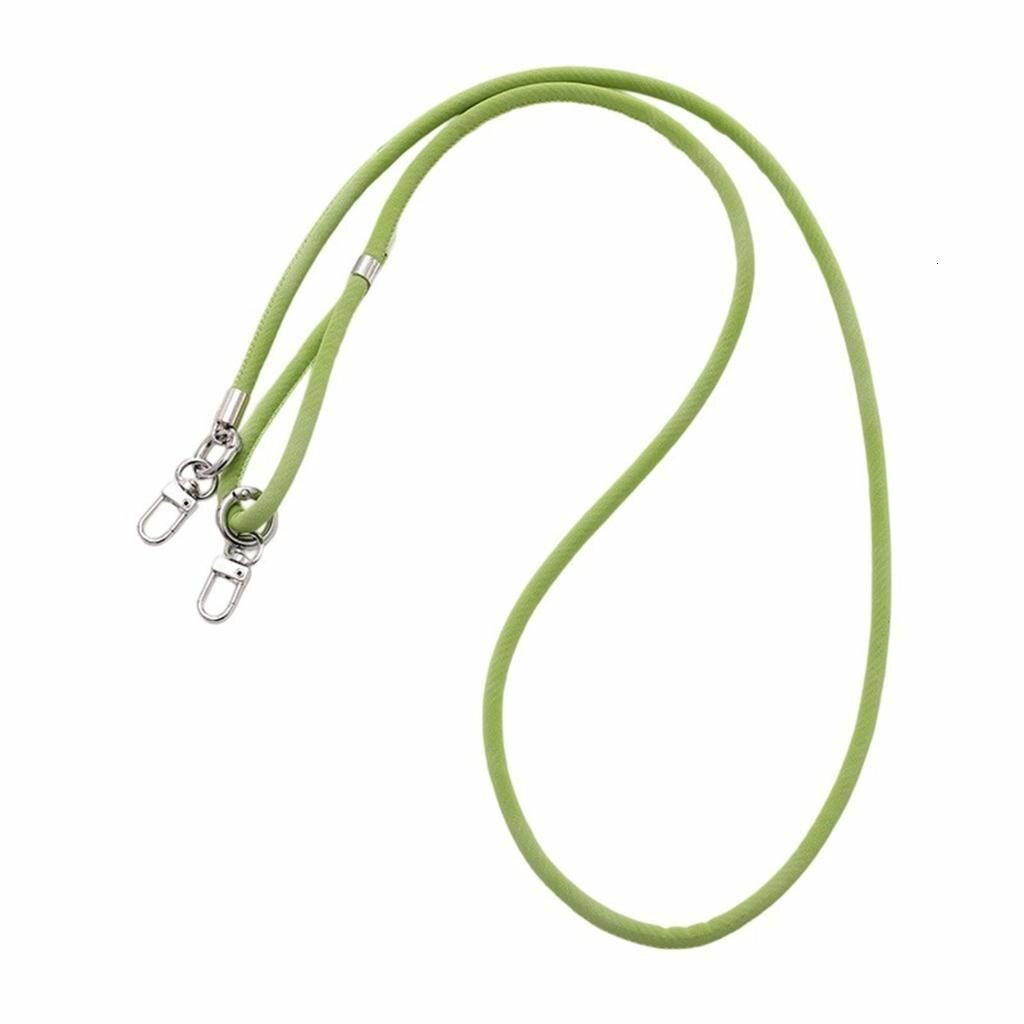 Шнурок для телефона, Регулируемая флокированная цепочка-мессенджер из искусственной кожи с веревкой для защиты от падения, подвеска мобильного телефона-светло-зеленый