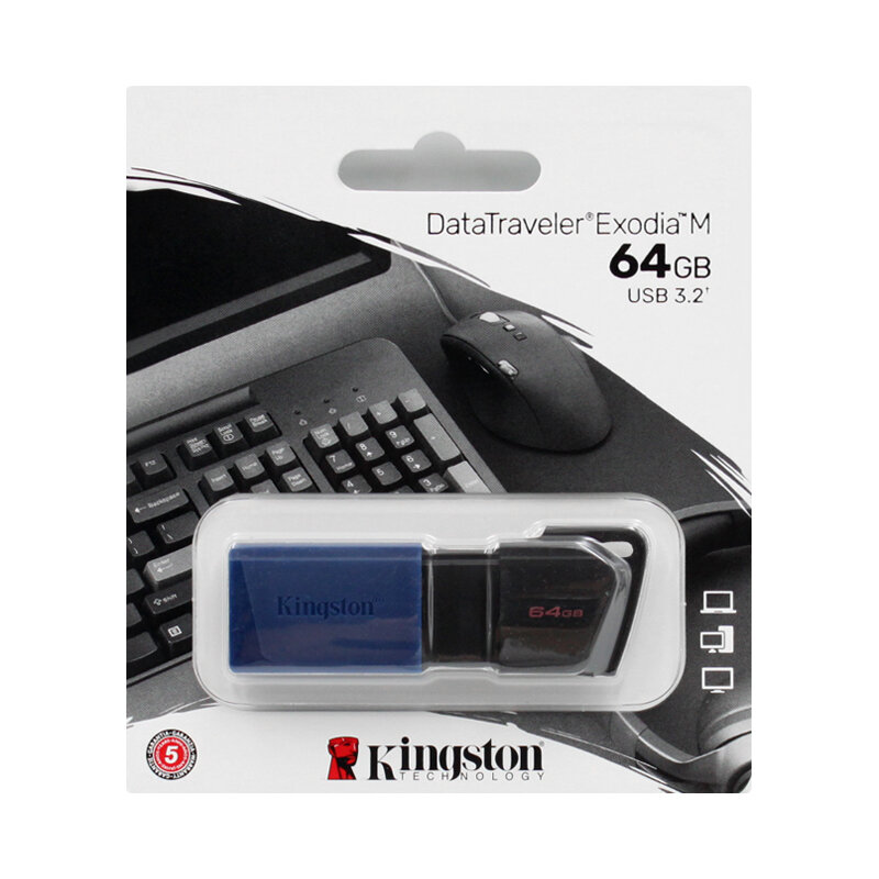 Флешка USB 3.2 64GB Kingston EXODIA M