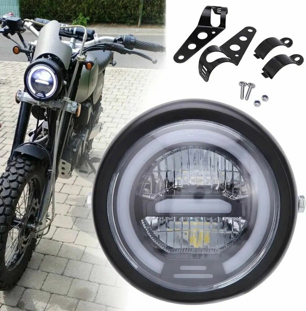 Фара для мотоцикла 6,5-дюймов, светодиодная.