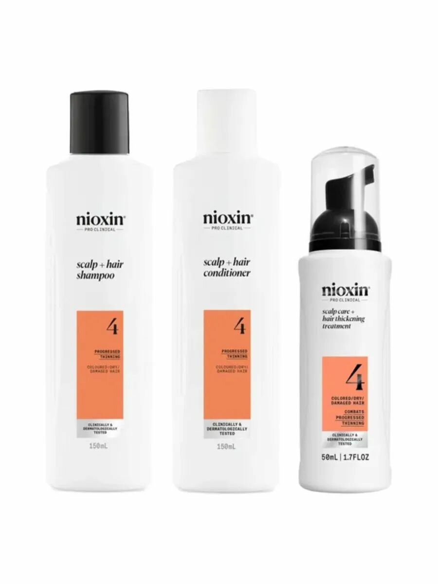 Набор Система 4 для окрашенных истонченных волос, 340 мл