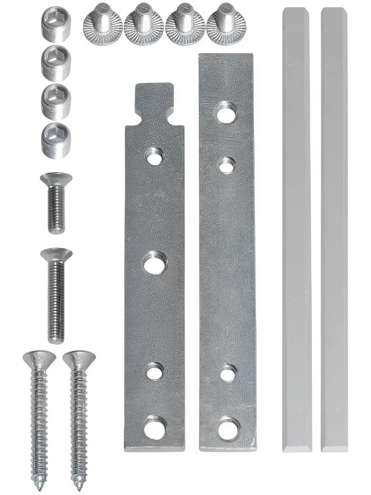 Комплект держателей одной створки из закаленного стекла для 2-х створчатой двери