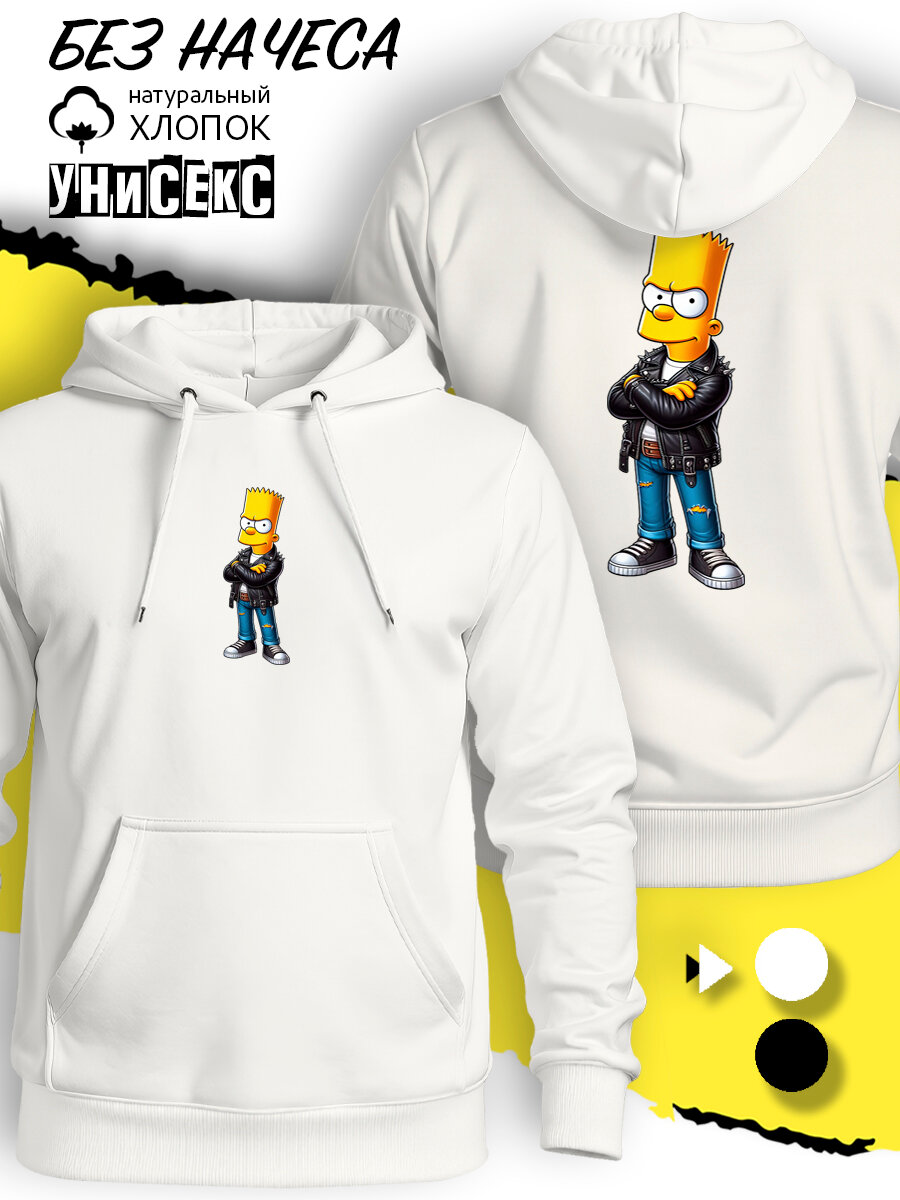 Худи Толстовка свитшот с Бартом Симпсоном Simpsons