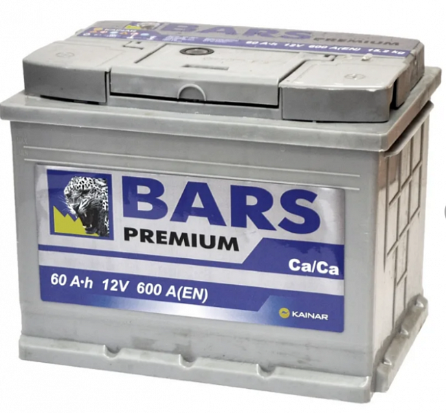 Аккумулятор автомобильный BARS Premium 60А. ч 600А ПП (242x175x190) L2 242x175x190
