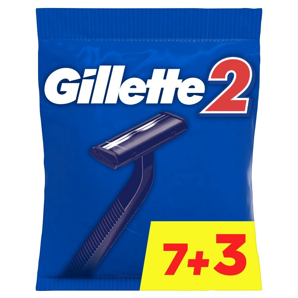 GILLETTE 2 бритвы безопасные одноразовые N7+3