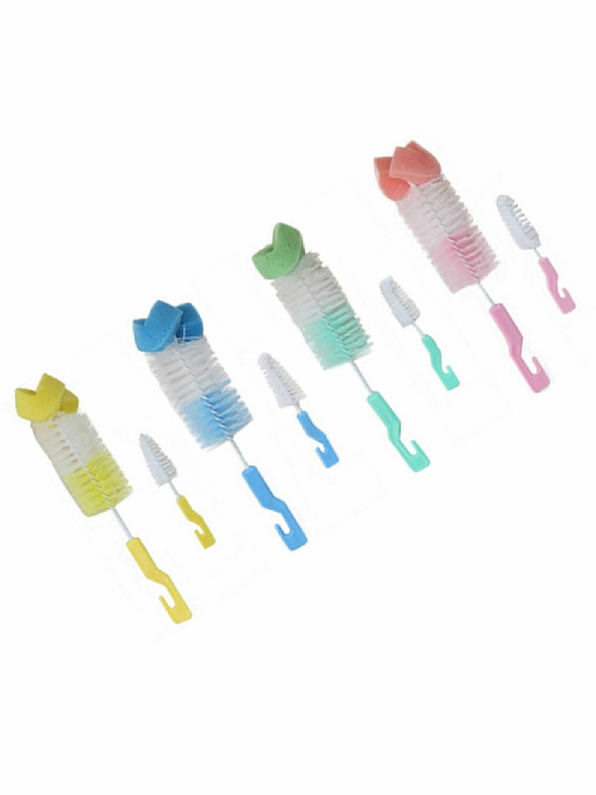 Детские товары,1 комплект из 2 предметов, губчатая щетка для детской бутылочки (случайный цвет)