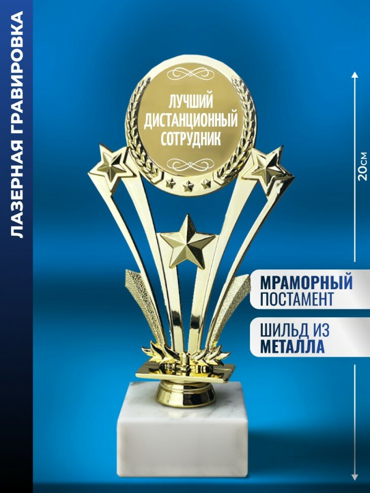 Наградная статуэтка Звезды "лучший дистанционный сотрудник"