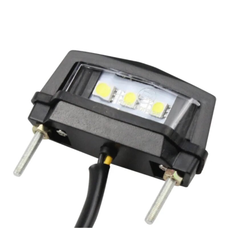 Подсветка номерного знака мотоцикла, многофункциональный номер 12 В, водонепроницаемые аксессуары, черный корпус, светодиодная декоративная лампа номерного знака