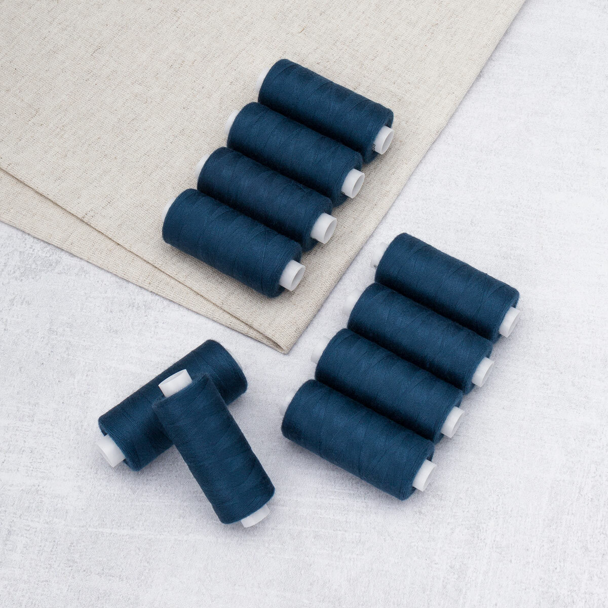 Нитки 40/2 универсальные, 400ярд, Bestex (K234 темно-лазурный), 10 шт