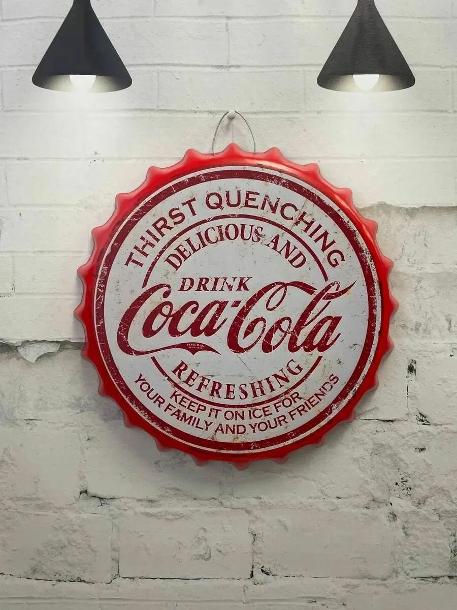 Декор на стену пробка пивная Coca-Cola